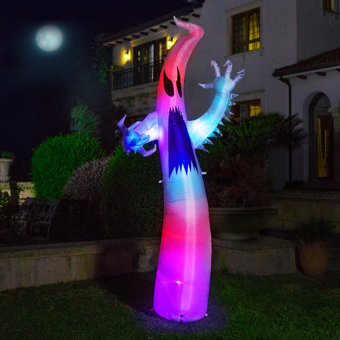VIVOHOME 12FT Halloween Inflatable Yard Decor, Giant Color Changing ...
