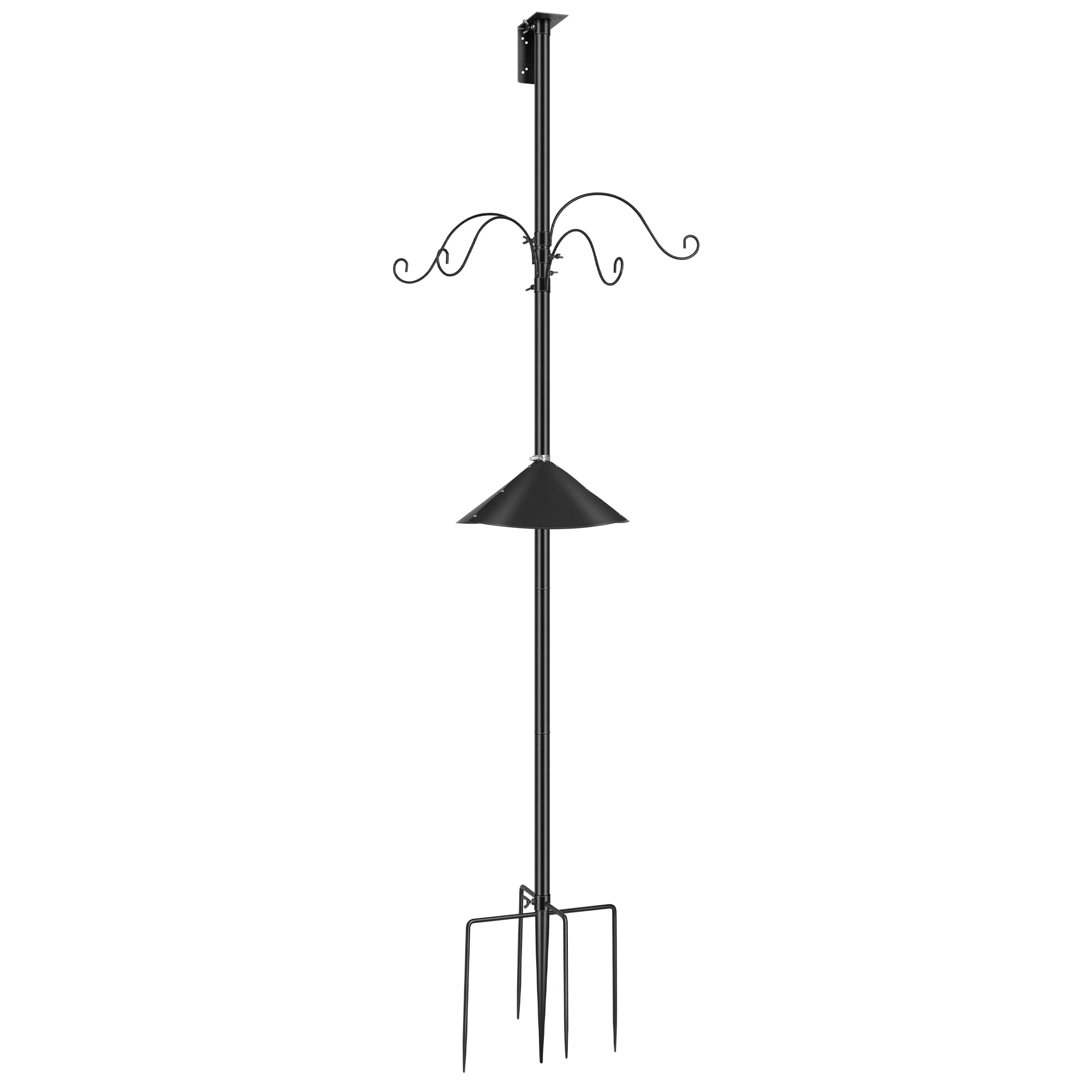 VIVOHOME 106 Inch Bird Feeder Pole, Heavy Duty Adjustable Bird House ...