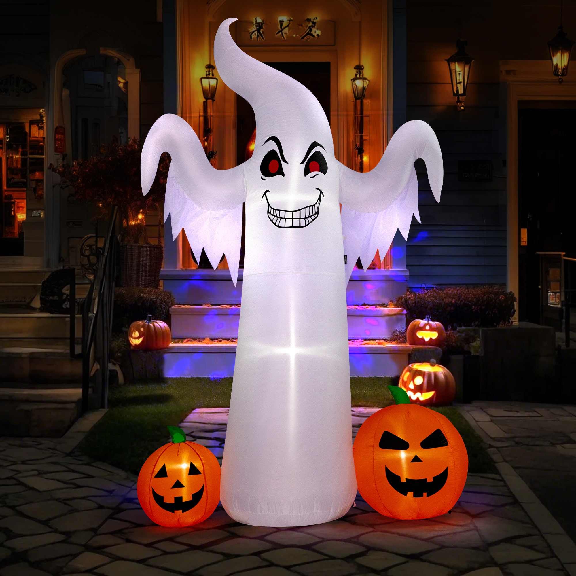 VIVOHOME 9FT Halloween Inflatable Yard Decor, Giant Ghost with 2 ...